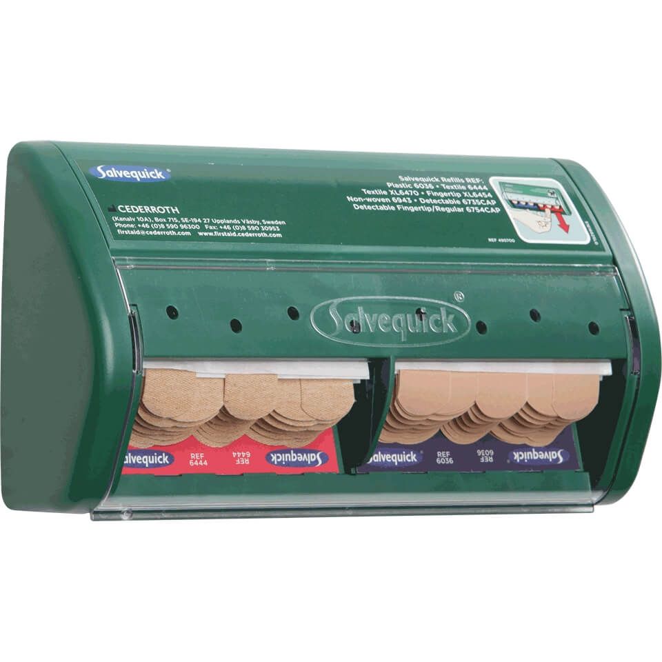 SALVEQUICK Pflasterspender, 40 Stück elastisch, 45 Stück wasserfest ...