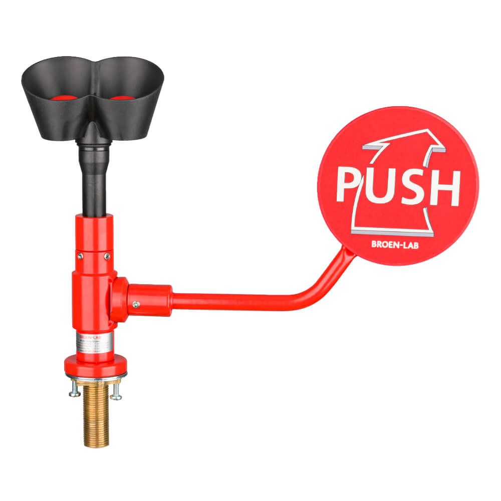 BROEN-LAB Augendusche mit 2 Duschköpfen und Betätigungshebel, rot ...